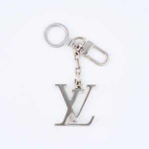 Louis Vuitton Silver Keychain with Large LV Logo Design - Zother ...