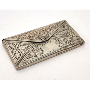 1904 Birmingham Sterling Silver Engraved Card Case by Adie & Lovekin ...