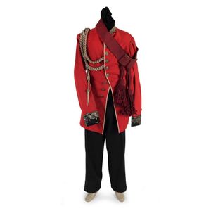 Officer's red dress uniform on mannequin display - Uniforms, Kit ...