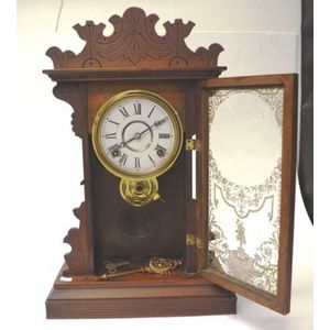 American 8 day striking cottage clock in timber case - Clocks - Zother ...