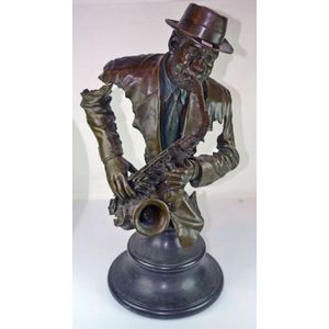 Bronze Jazz Musician - 64 cm - Figures/Groups - Sculpture/Statuary