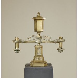 Early 19th century Argand oil lamps, burner invented in 1780 by Aime ...
