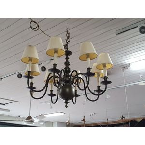 Flemish Brass Ceiling Light with Eight Branches - Ceiling and Pendant ...