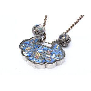 Enamel and Silver Islamic Buckle with Bells and Beads - Zother - Oriental