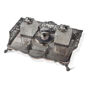 Sterling Silver Ink Stand with Inkwell - Writing - Inkwells & inkstands ...