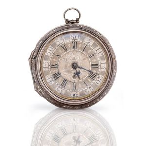 Rare Silver Pair-Cased Pocket Watch by Henry Massy, Circa 1705 ...