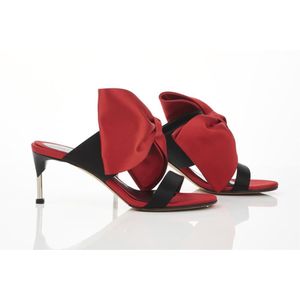 Alexander McQueen Ribbon Heels with Red Satin Bow, Size 37 - Footwear ...