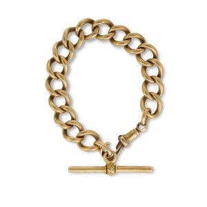 18ct Pink Gold Single Albert Watch Chain with Swivel Swinging ...