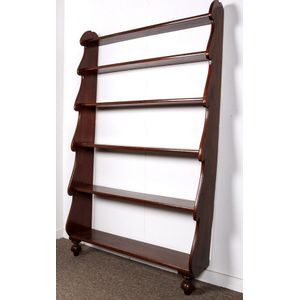 Cedar Bookshelf with Shaped Side Supports and Bun Feet - Bookcases ...