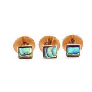 Vintage Paua Shell and 9ct Rose Gold Dress Studs - Cufflinks & Studs ...