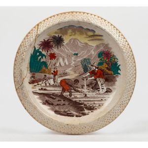 19th century Pratt Ware (F. & R. Pratt & Co.,) (England) pot lids ...
