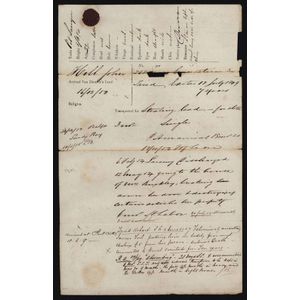 Convict ticket of leave, Tasmanian / Van Dieman's Land 19th century ...