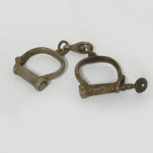 Convict handcuffs and manacles, Australian Colonial, Port Arthur ...