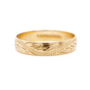 Vintage 9ct Rose Gold Band Ring, London 1990 - Rings - Jewellery