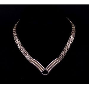 Vintage Sterling Silver Collar Necklace - 39.7g - 44cm - Necklace/Chain ...