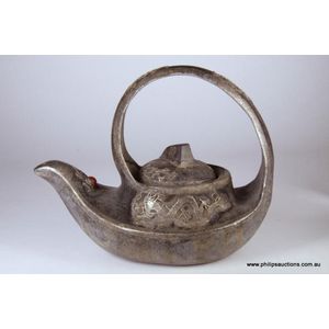 Dragon Boat Ceramic Teapot Lamp - Ceramics - Chinese - Oriental