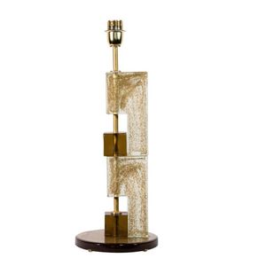 eModerno Murano Slab Glass Table Lamp with Brass Fittings - Lamps ...