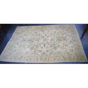 Cream Vintage Wool Rug - 270x182cm - Rugs & Carpets - Textiles & Fabrics