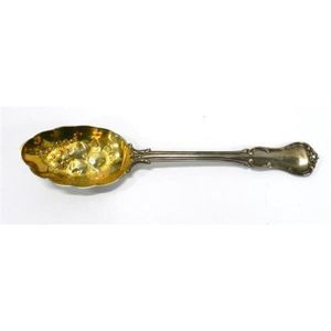 Antique sterling silver berry spoons - price guide and values