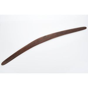 19th Century South Australian Hardwood Fighting Boomerang with Incised ...