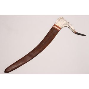 Mornington Island Hooked Boomerang with Painted Design - Aboriginal ...