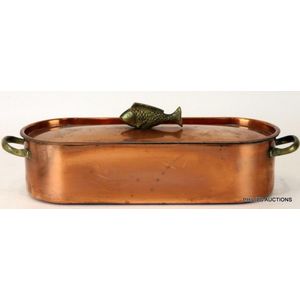 Copper Fish Poaching Basin, Circa 1900 - Copper - Metalware