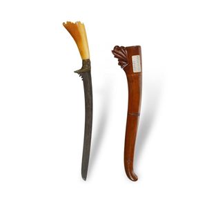 Sulawesi Badik Knife with Ivory Hilt, Early 20th Century - Edged ...