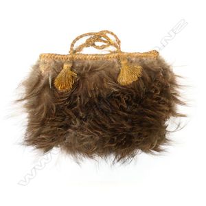Kiwi Feathered Maori Kete Purse - New Zealand Maori - Tribal