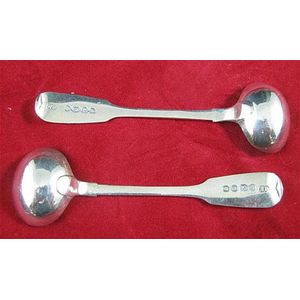 Sterling silver salt spoons and salt shovels - price guide and values