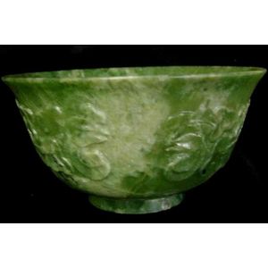 Dragon Jade Bowl - Jade - Oriental