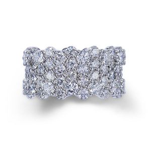 Fluted Diamond Ring, 8.06 Carats, 18ct White Gold - Rings - Jewellery
