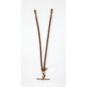 9ct Gold Fob Chain with Bar and Clip Attachments - Necklace/Chain ...