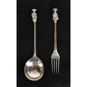 Victorian Apostle Spoon and Fork Set by George Fox - Flatware/Cutlery ...