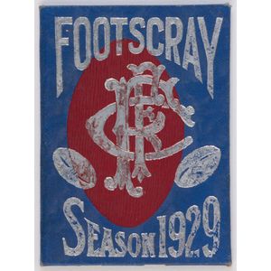 1929 Footscray Member's Season Ticket with Fixture List - Sporting ...