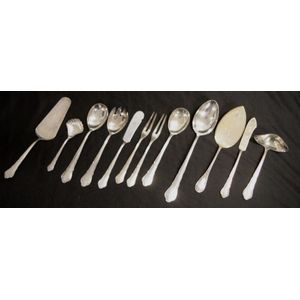 Scandinavian Silver Serving Utensils Set - 12 Pieces - Flatware/Cutlery ...
