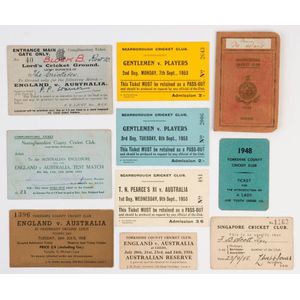 Vintage Cricket Tickets Collection - Sporting - Cricket - Memorabilia