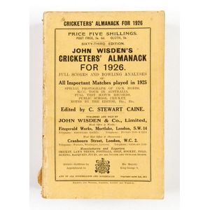 1926 Wisden Almanack in Fair/Good Condition - Sporting - Cricket ...
