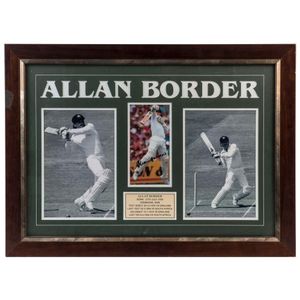 Allan Border Career Tribute Display - Sporting - Cricket - Memorabilia