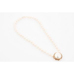 Akoya Pearl Strand with Rose Gold Mabe Clasp - Necklace/Chain - Jewellery