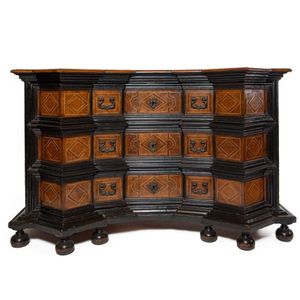 17th Century Ivory Inlaid Walnut Commode with Bronze Mounts - Chests of ...