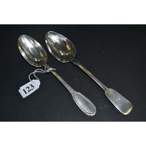 1834 Exeter Hallmarked Sterling Spoon & French Silver Spoon - Flatware ...