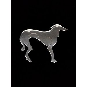 STG.SIL Greyhound Brooch - 8.4g - Brooches - Jewellery