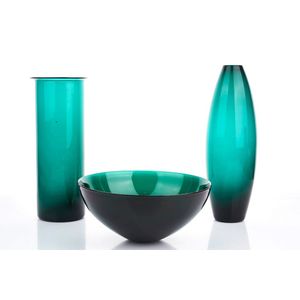 Emerald Green Blown-Glass Set by Per Lutken for Holmgaard - Scandinavian - Named Designers - Glass