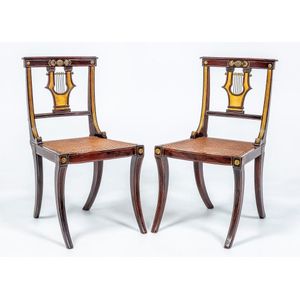 Regency Neo-Classical Gilt-Wood Rosewood Chairs, English circa 1815 ...