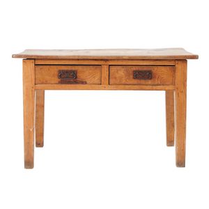 French Elm Kitchen Table with Drawers - Tables - Side and Serving ...