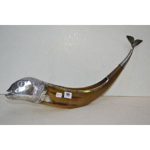 Horn and Silver Fish Bowl - Bowls, Comports and Dishes - Silver