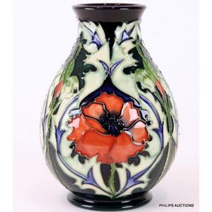 Moorcroft Poppy Vase by Wendy Mason - Moorcroft - Ceramics