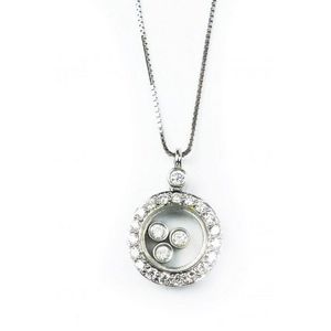 Floating Diamond Pendant with 1.95ct in 18ct White Gold - Pendants ...