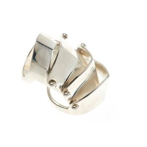 Sterling Silver Knights Armour Ring with Articulated Links - Rings ...