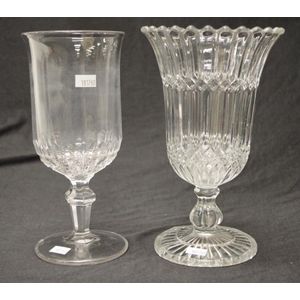 Vintage Glass Celery Vases (Set of 2) - British - Victorian - Glass